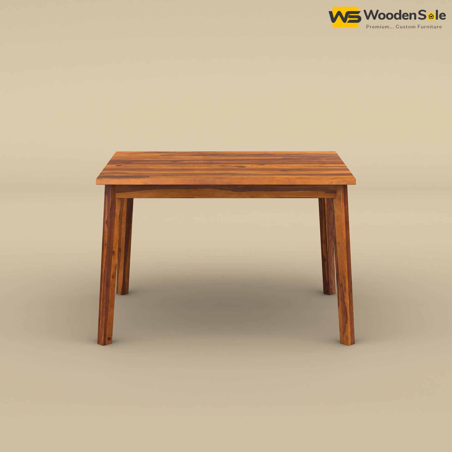 Buy Kia 4 Seater Dining Table (Honey Finish) Online In India At Wooden Sole